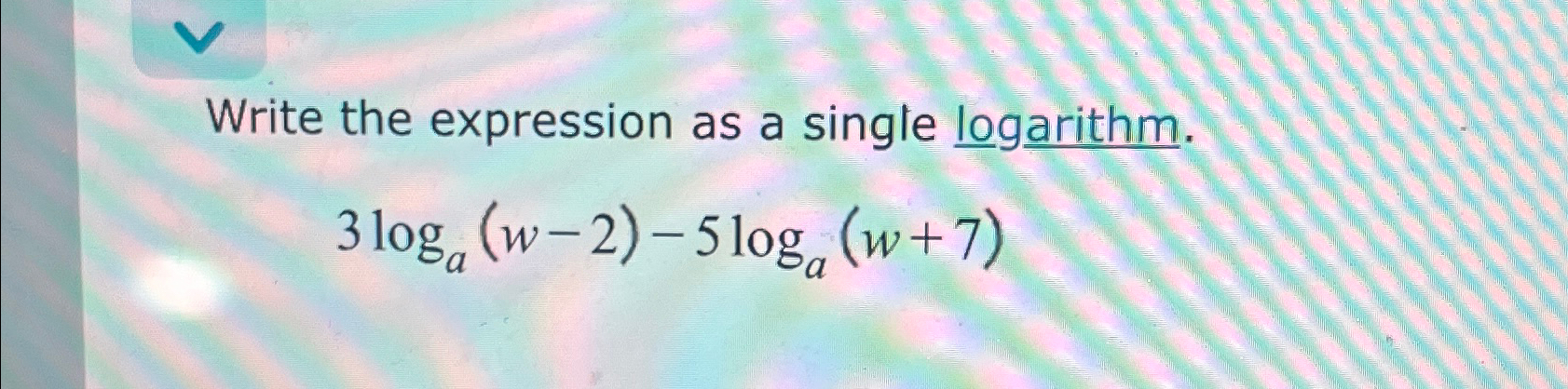 Solved Write the expression as a single | Chegg.com