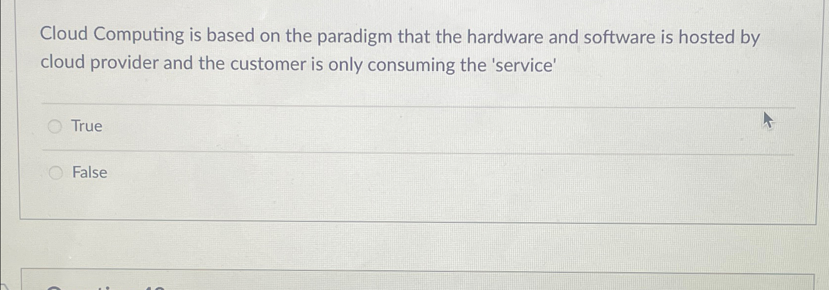 Solved Cloud Computing is based on the paradigm that the | Chegg.com