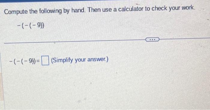 Solved Compute the following by hand. Then use a calculator | Chegg.com