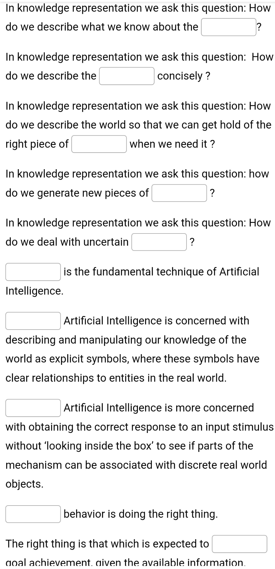 Solved In knowledge representation we ask this question: How | Chegg.com