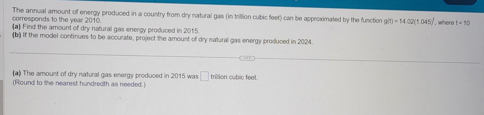 Solved The annual amount of energy produced in a country | Chegg.com