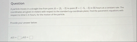 Solved QuestionA particle moves in a straight line from | Chegg.com