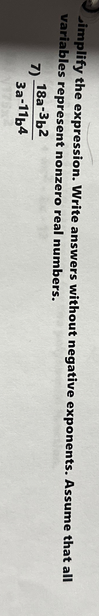 Solved simplify the expression. Write answers without | Chegg.com