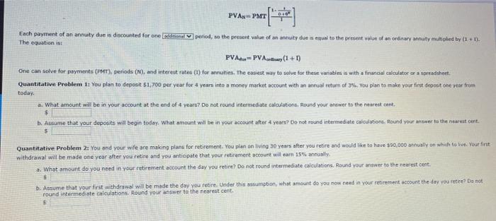 Solved PVAN=PMT[12−cisθ∗1] Each payment of an annuty dae is | Chegg.com