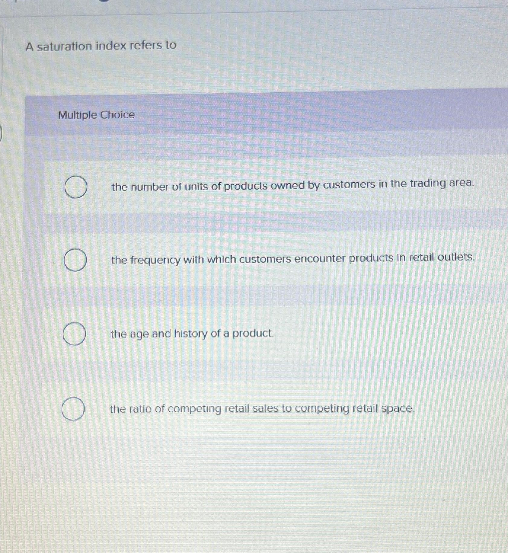 Solved A saturation index refers toMultiple Choicethe number | Chegg.com