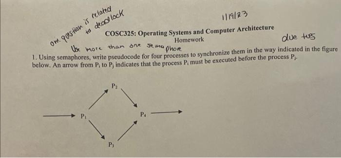 Solved COSC325: Operating Systems and Computer Architecture | Chegg.com