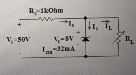 Solved In the given zener diode regulator circuit, by | Chegg.com