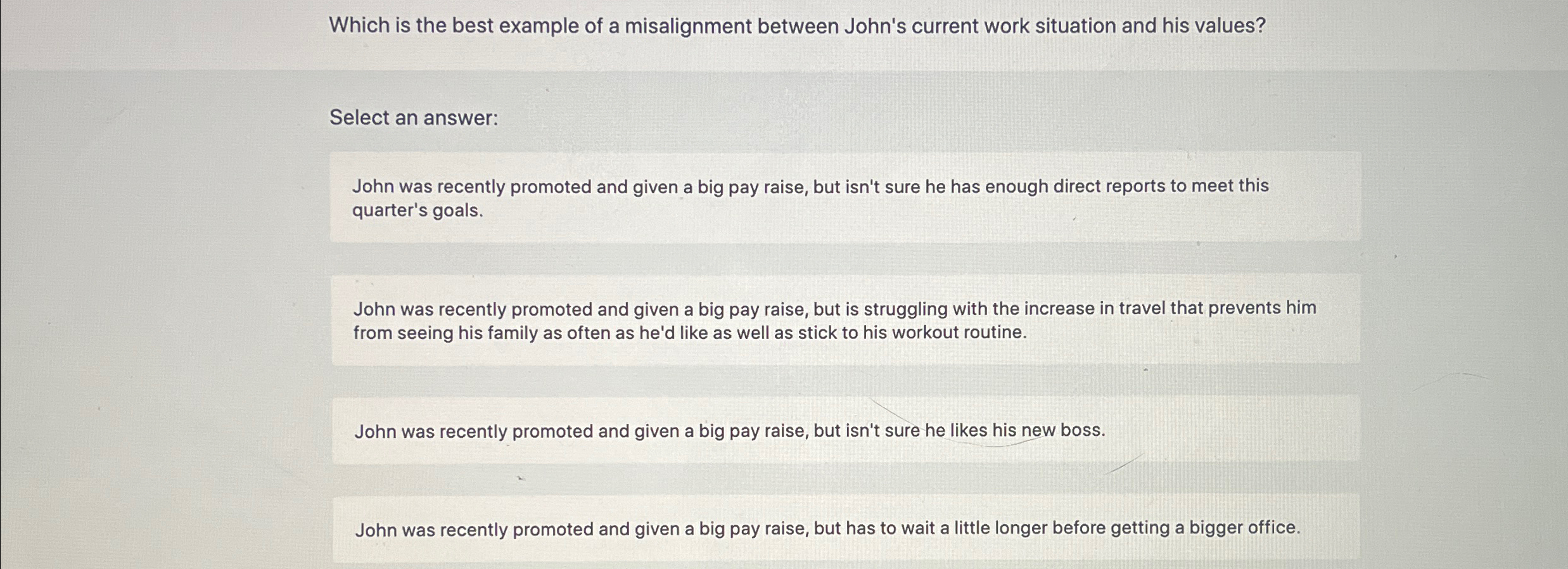 Solved Which is the best example of a misalignment between | Chegg.com