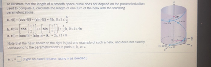 Solved To illustrate that the length of a smooth space curve | Chegg.com