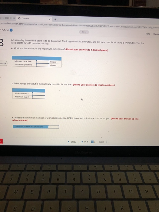 Solved 20200X Connect ezto | Chegg.com