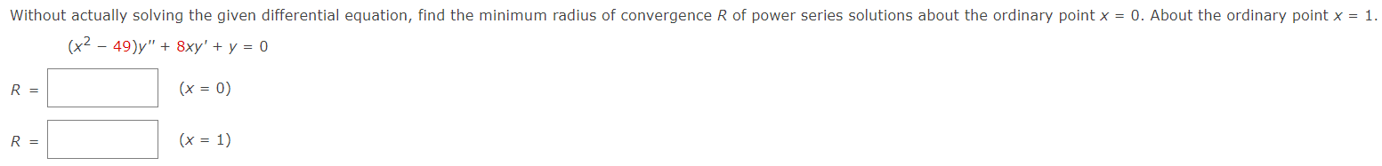Solved Without actually solving the given differential | Chegg.com