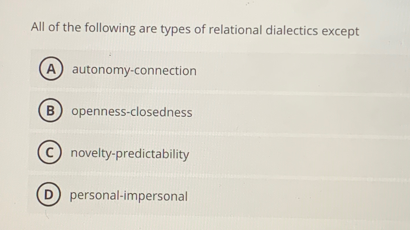 Solved All of the following are types of relational | Chegg.com