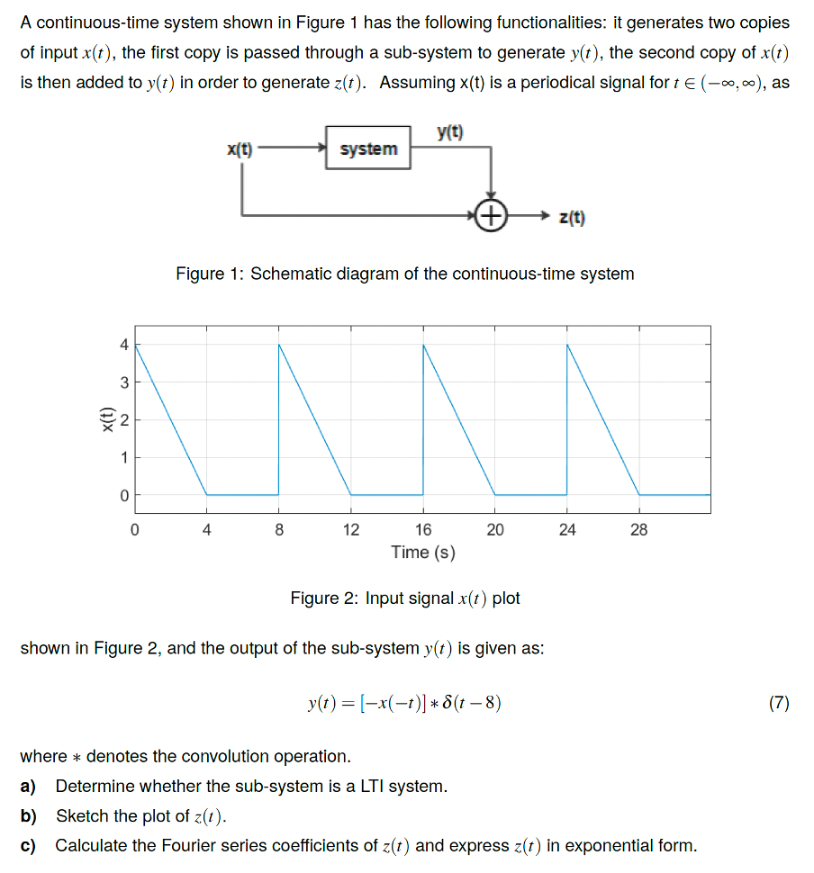 Solved please explain each steps thx! ﻿A continuous-time | Chegg.com
