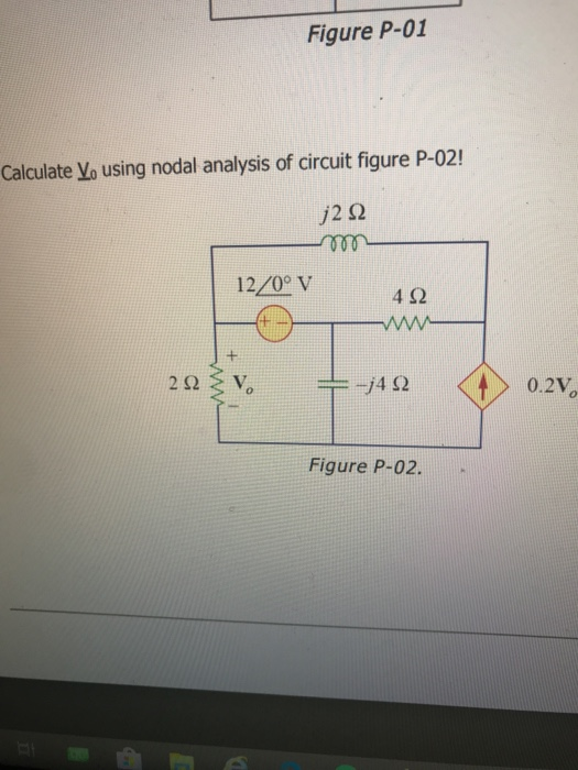 Solved Figure P-01 Calculate Vo using nodal analysis of | Chegg.com