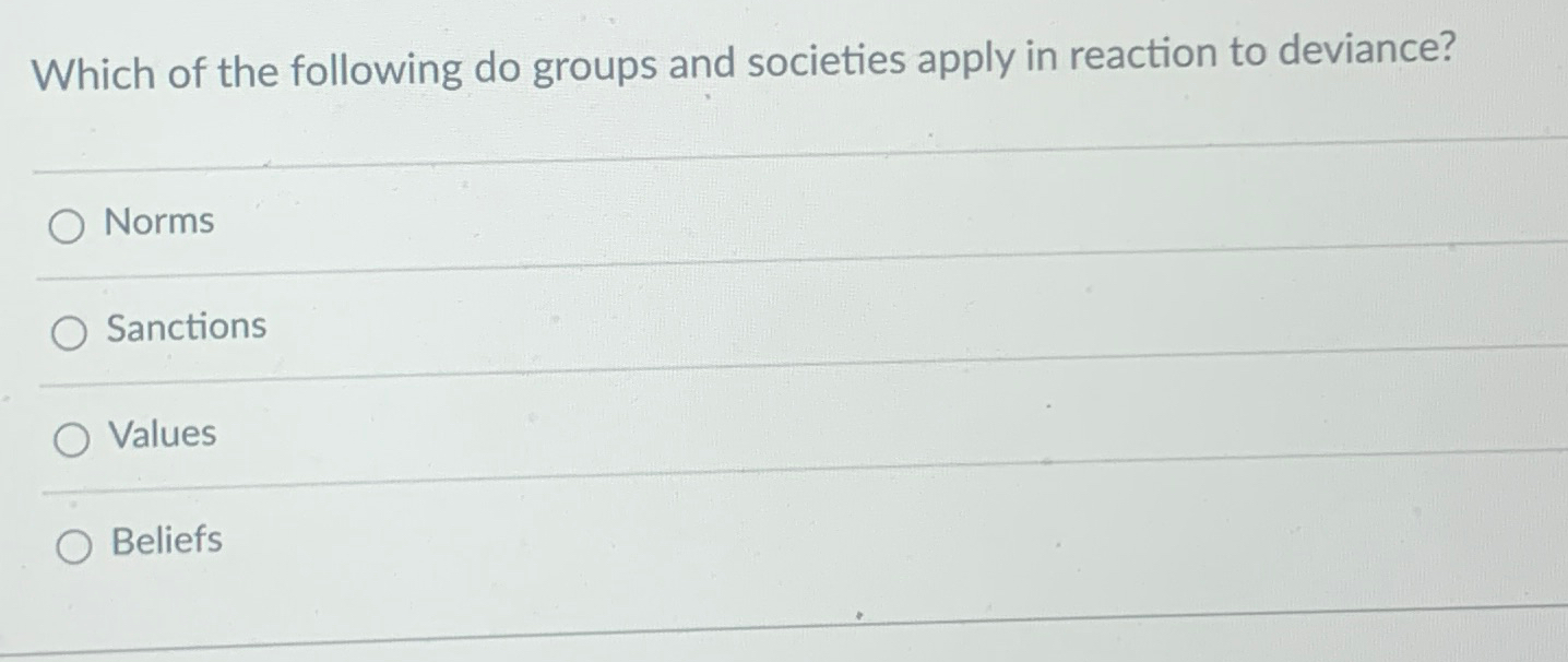Solved Which of the following do groups and societies apply | Chegg.com
