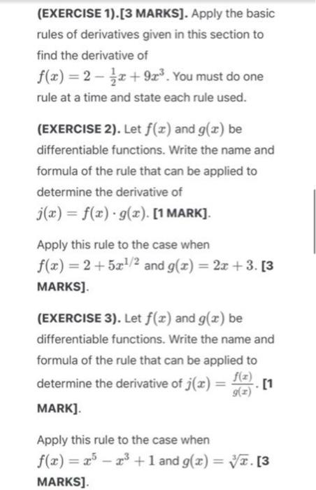 Solved (EXERCISE 1).[3 MARKS]. Apply the basic rules of | Chegg.com