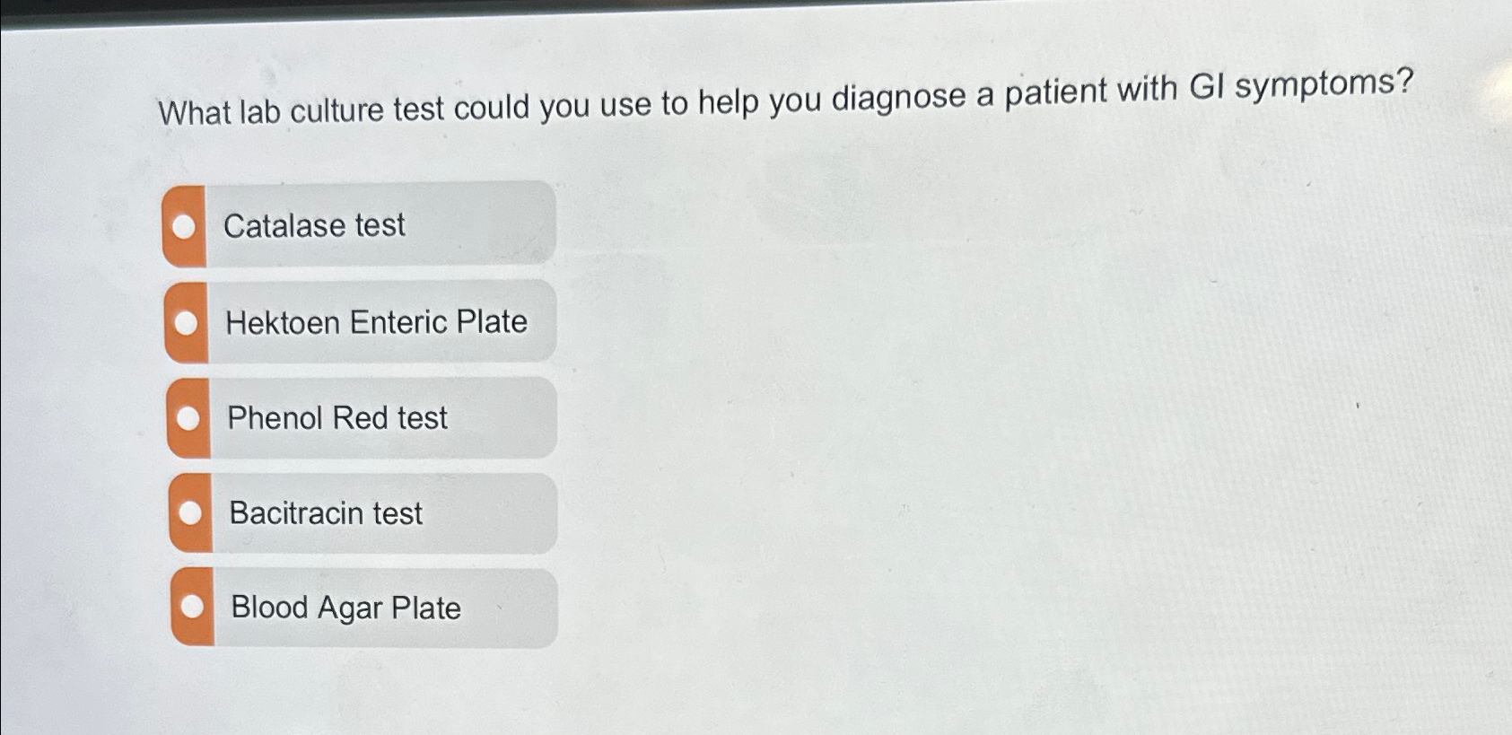 Solved What lab culture test could you use to help you | Chegg.com