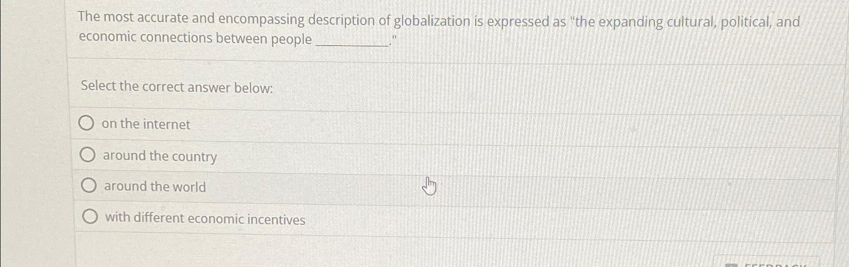 Solved The most accurate and encompassing description of | Chegg.com