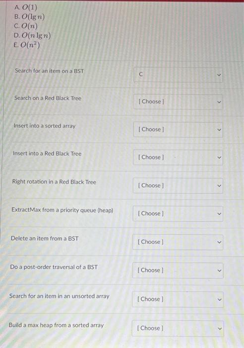 Solved (Java)each drop down tab displays 5 options to choose | Chegg.com