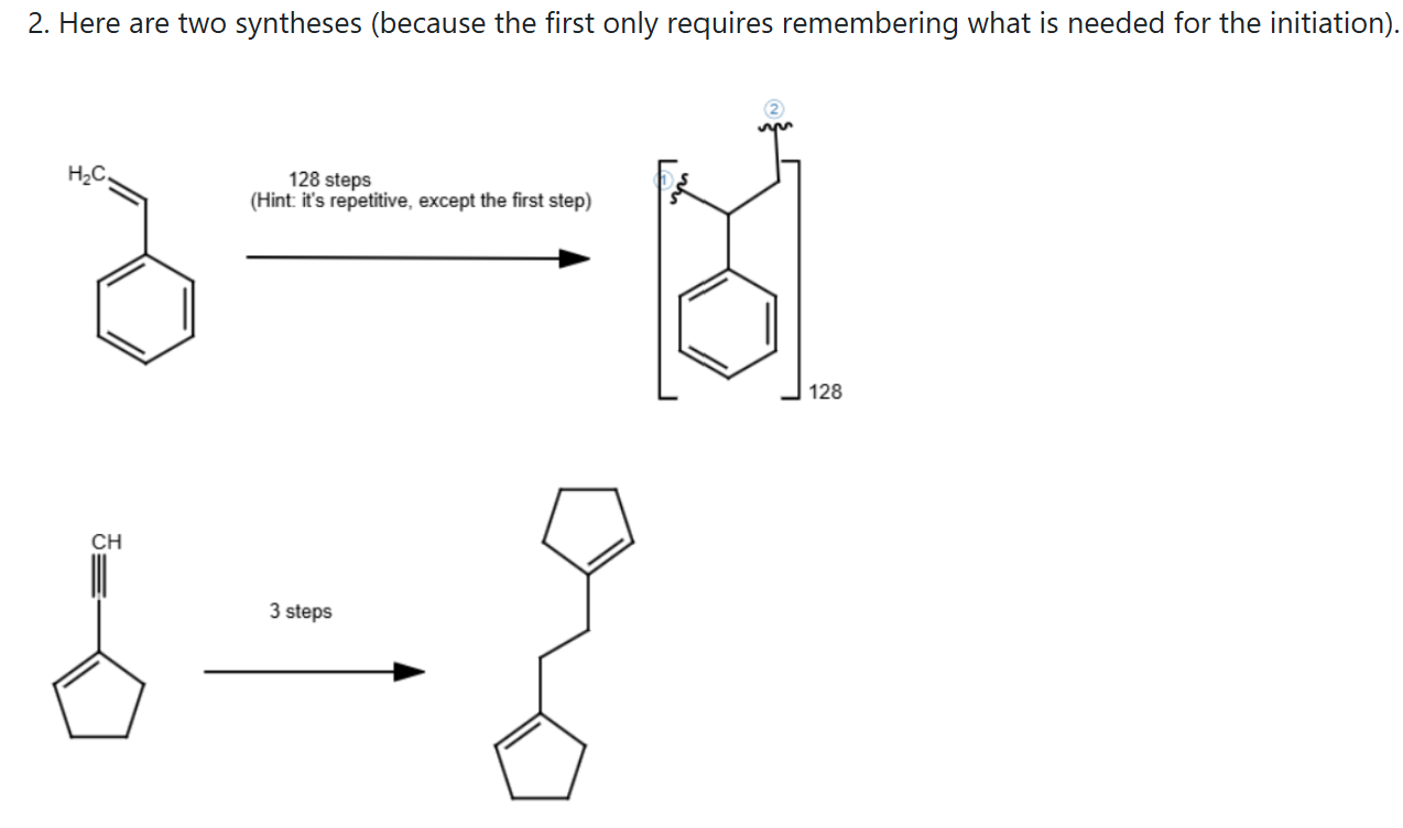 2. ﻿Propose a synthesis for the following reactions. | Chegg.com