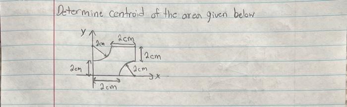 Solved Determine centroid of the area given below | Chegg.com