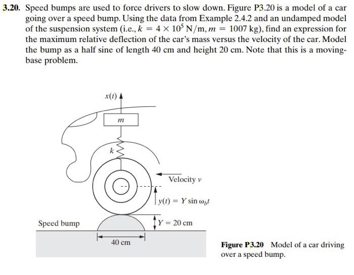 Solved 3.20. Speed bumps are used to force drivers to slow | Chegg.com