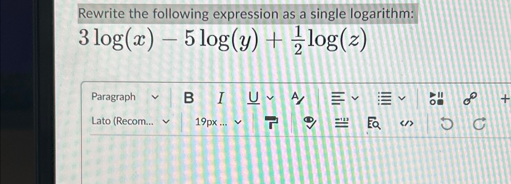 Solved Rewrite the following expression as a single | Chegg.com