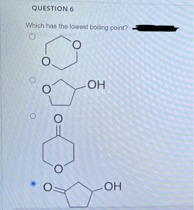 Solved Which has the lowest boiling point? | Chegg.com