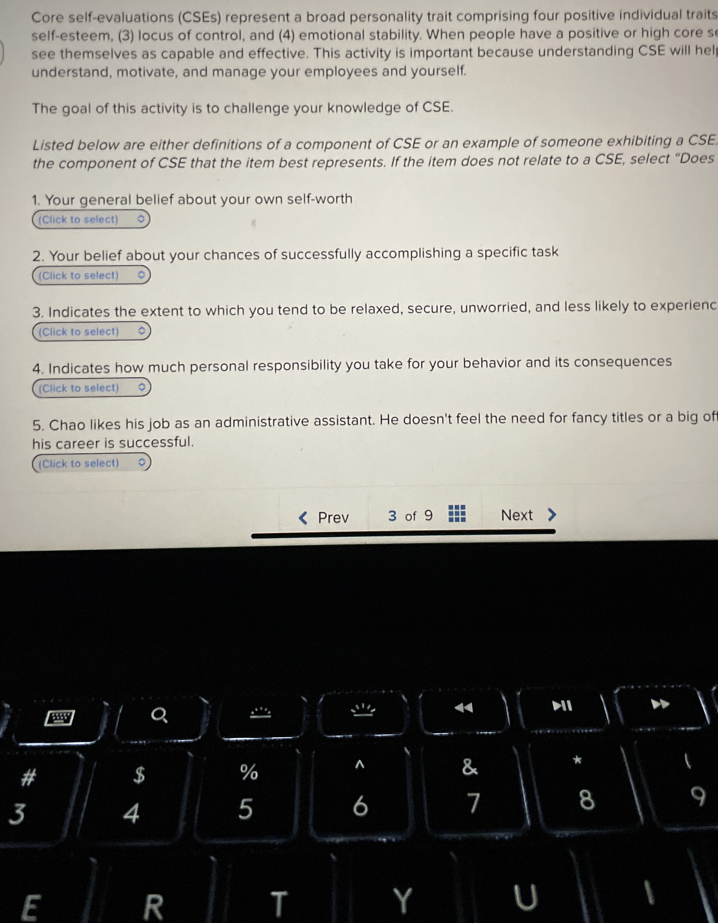 Solved Core self-evaluations (CSEs) ﻿represent a broad | Chegg.com