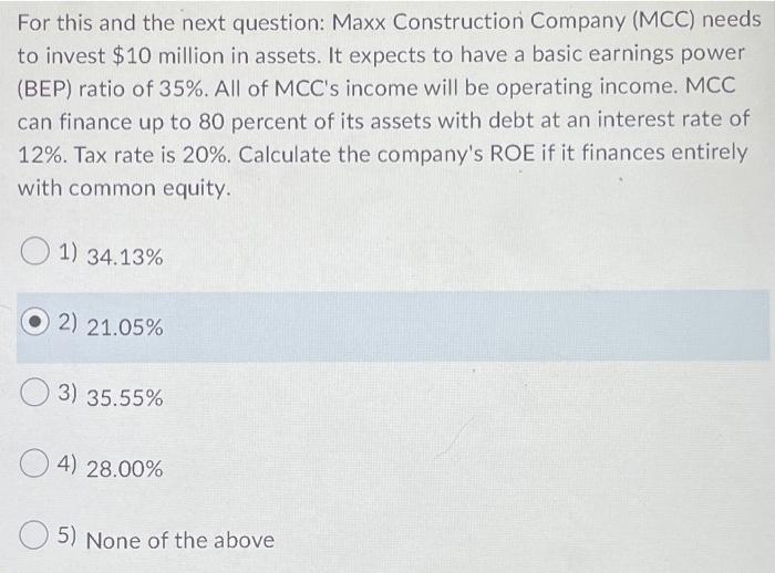 Solved For this and the next question: Maxx Construction | Chegg.com