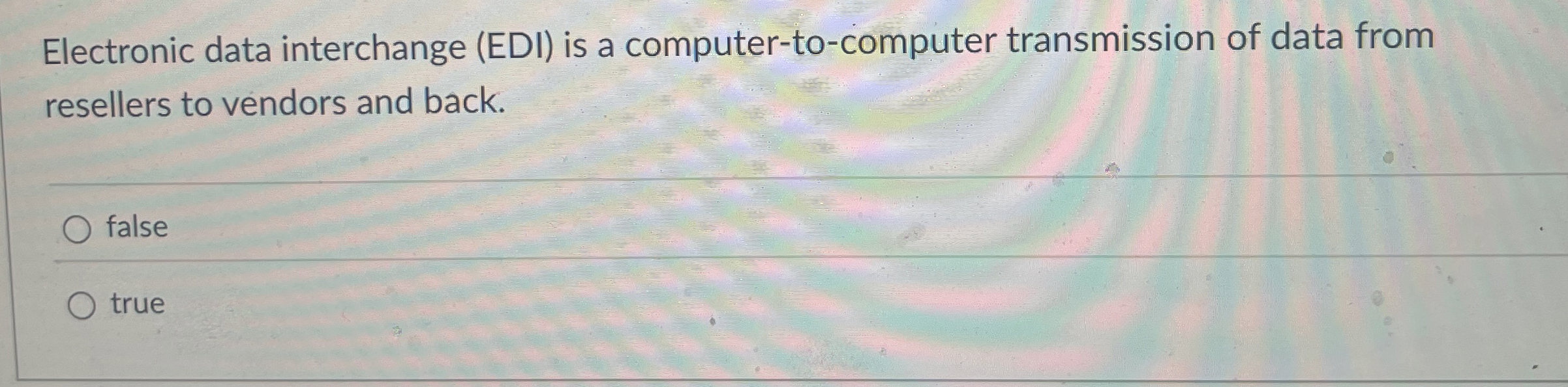 Solved Electronic data interchange (EDI) ﻿is a | Chegg.com