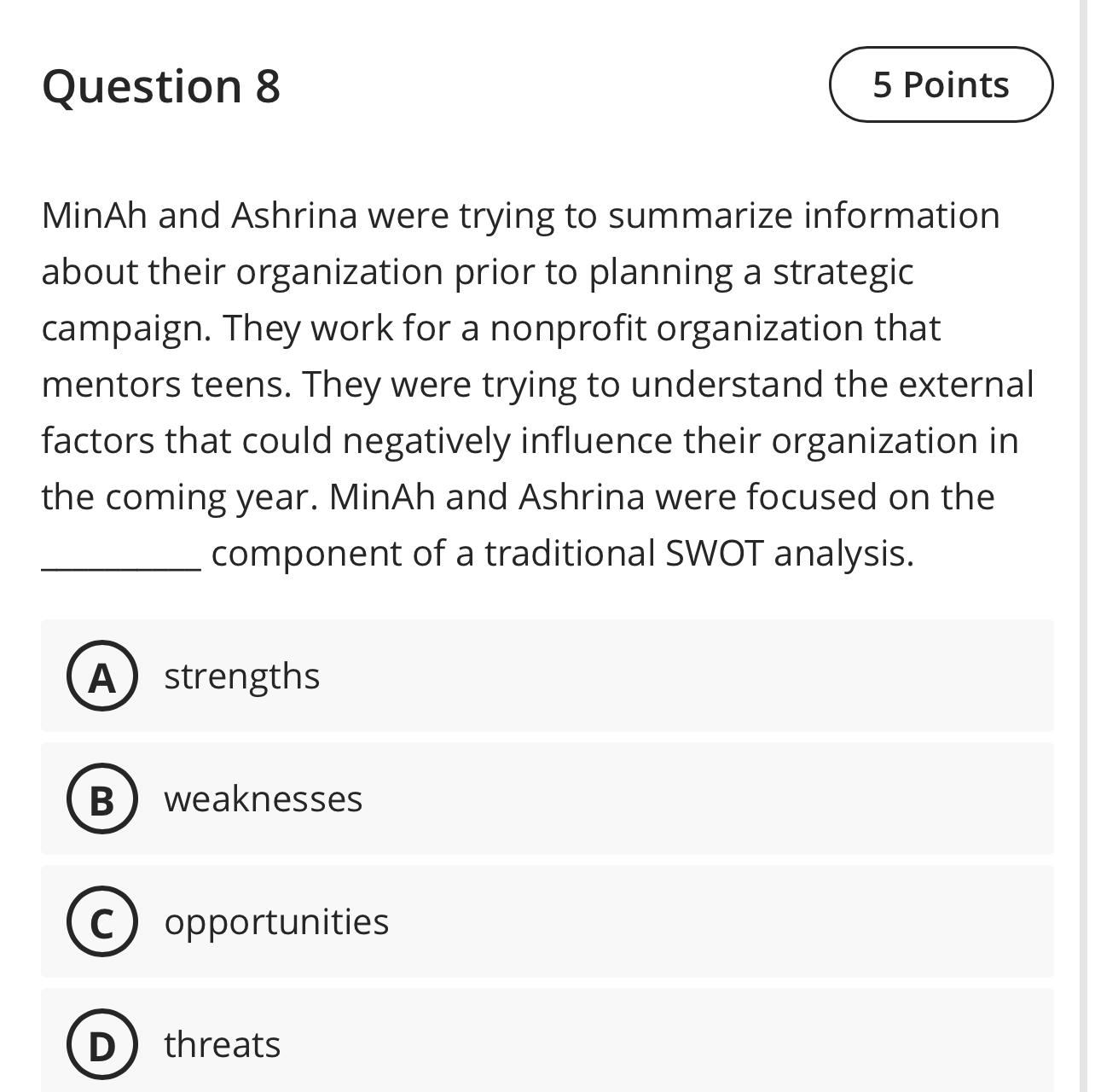 Solved Question 8MinAh and Ashrina were trying to summarize | Chegg.com