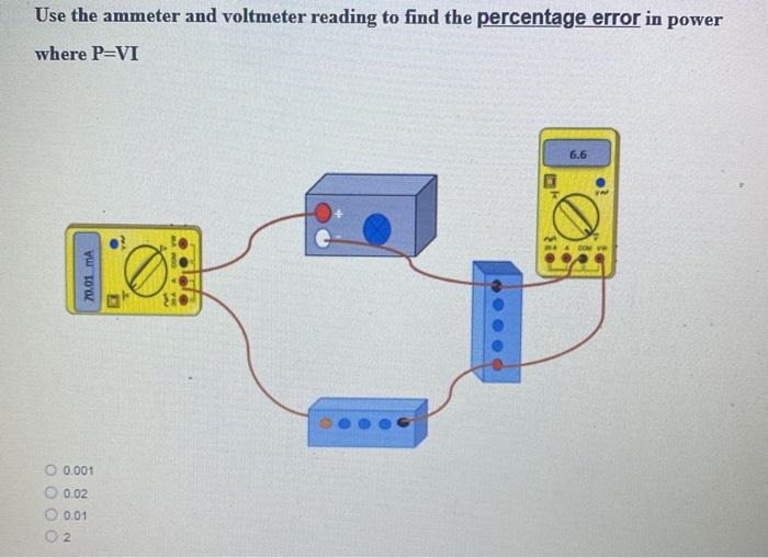 Solved Use the ammeter and voltmeter reading to find the | Chegg.com