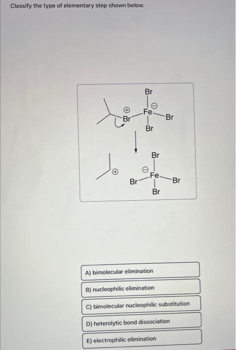 Solved Classify the type of elementary step shown below. | Chegg.com