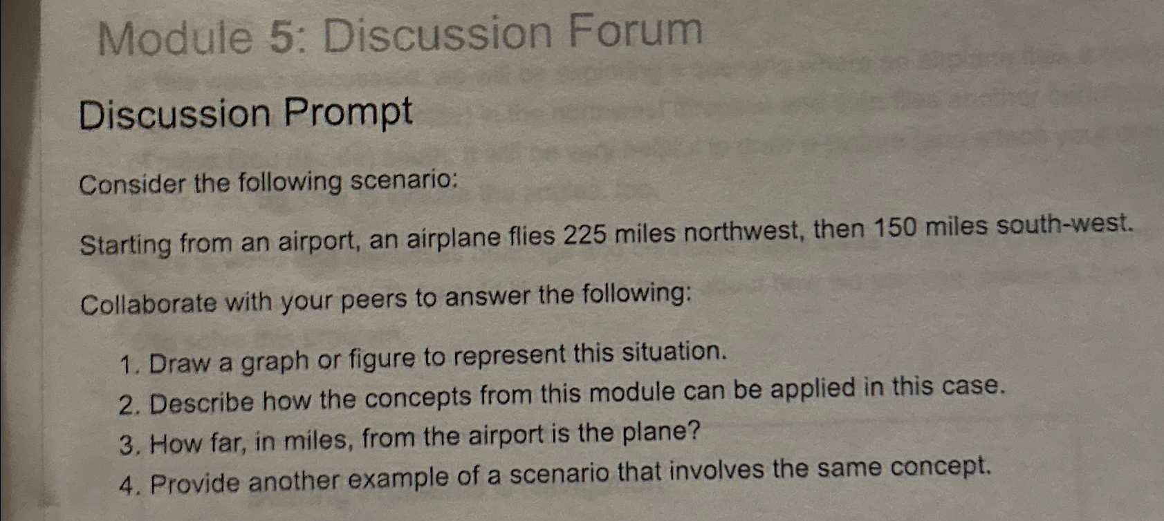 Solved Module 5: Discussion ForumDiscussion PromptConsider | Chegg.com