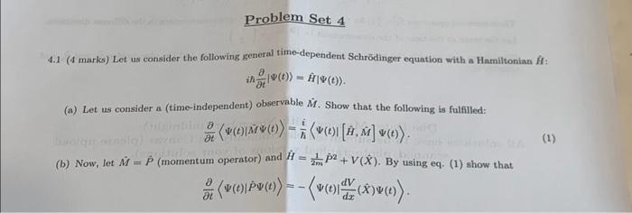 Solved Problem Set 4 4.1 (4 marks) Let us consider the | Chegg.com