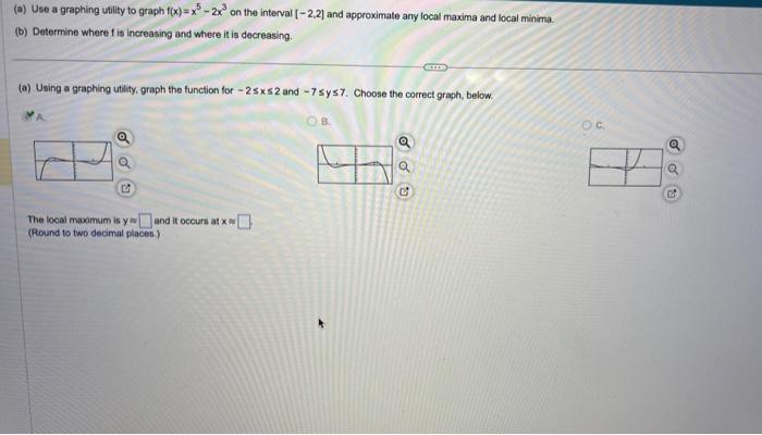 Solved (a) Use a graphing utility to graph f(x)=x5−2x3 on | Chegg.com