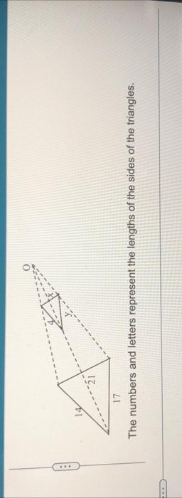 Solved In the following figure, the smaller triangle is the | Chegg.com