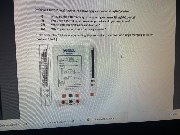 Solved Problem 3.0 (25 Points) Create a LabVIEW VI for two | Chegg.com