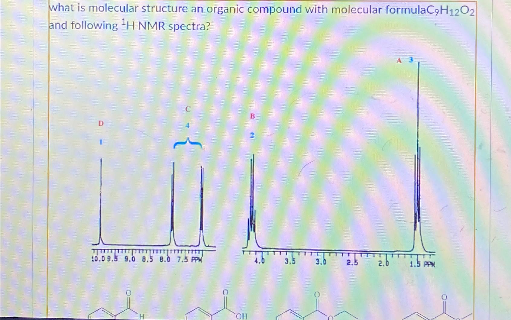 Solved what is molecular structure an organic compound with | Chegg.com