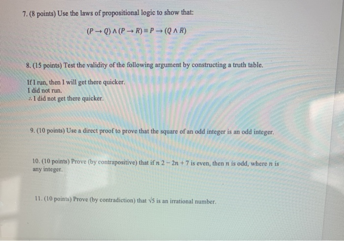 Solved 2. (10 points) Consider the proposition, "If x=4 then | Chegg.com