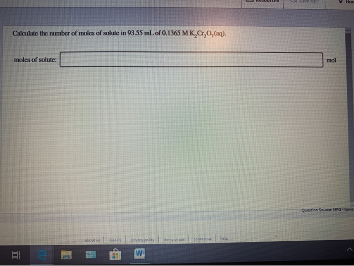 Solved XP Hint Calculate the number of moles of solute in | Chegg.com