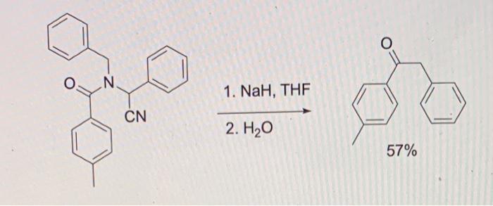 Solved 1. NaH,THF 2. H2O | Chegg.com