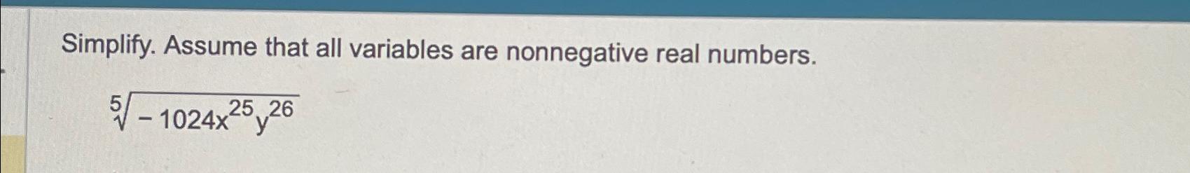 Solved Simplify. Assume that all variables are nonnegative | Chegg.com