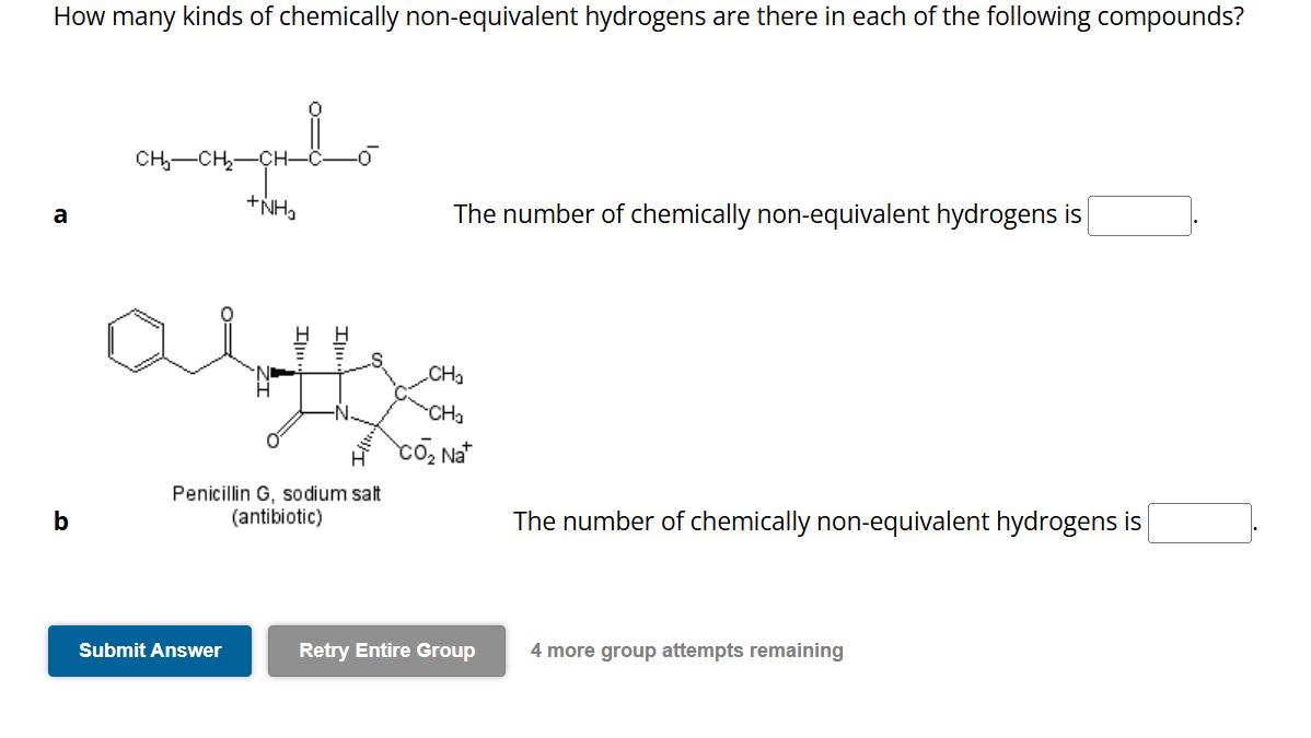 How many kinds of chemically non-equivalent hydrogens | Chegg.com