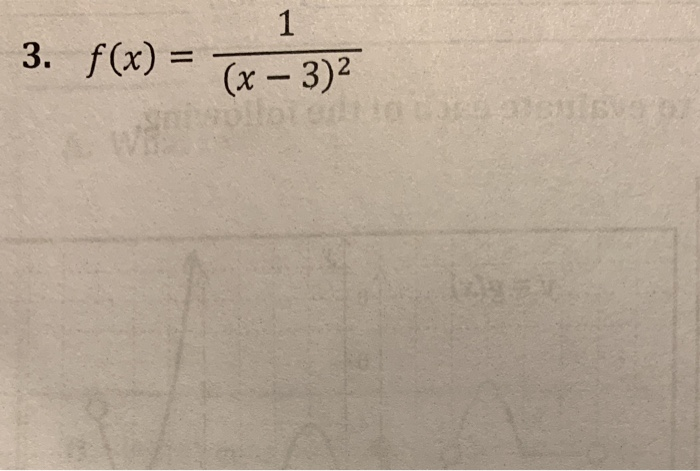 Solved 1 3. f(x)=x-3)2 Problem 3-6, determine the points, | Chegg.com