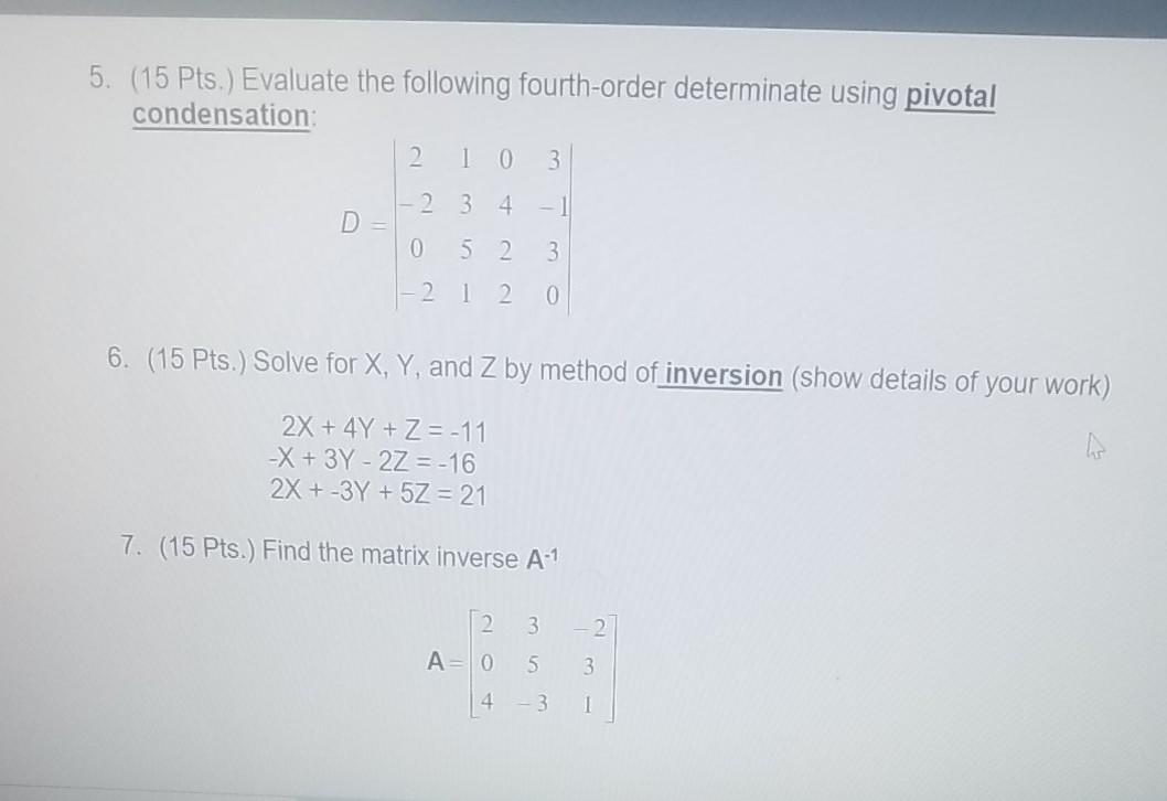 Solved 5. (15 Pts.) Evaluate the following fourth-order | Chegg.com Solved 5. (15 Pts.) Evaluate the following fourth-order | Chegg.com