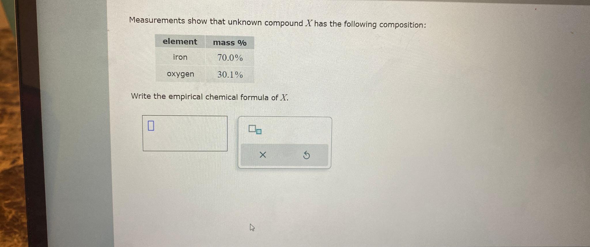 Solved Measurements show that unknown compound x ﻿has the | Chegg.com
