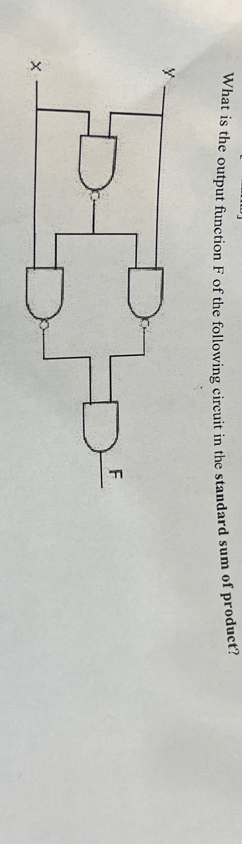 Solved What is the output function F of the following | Chegg.com