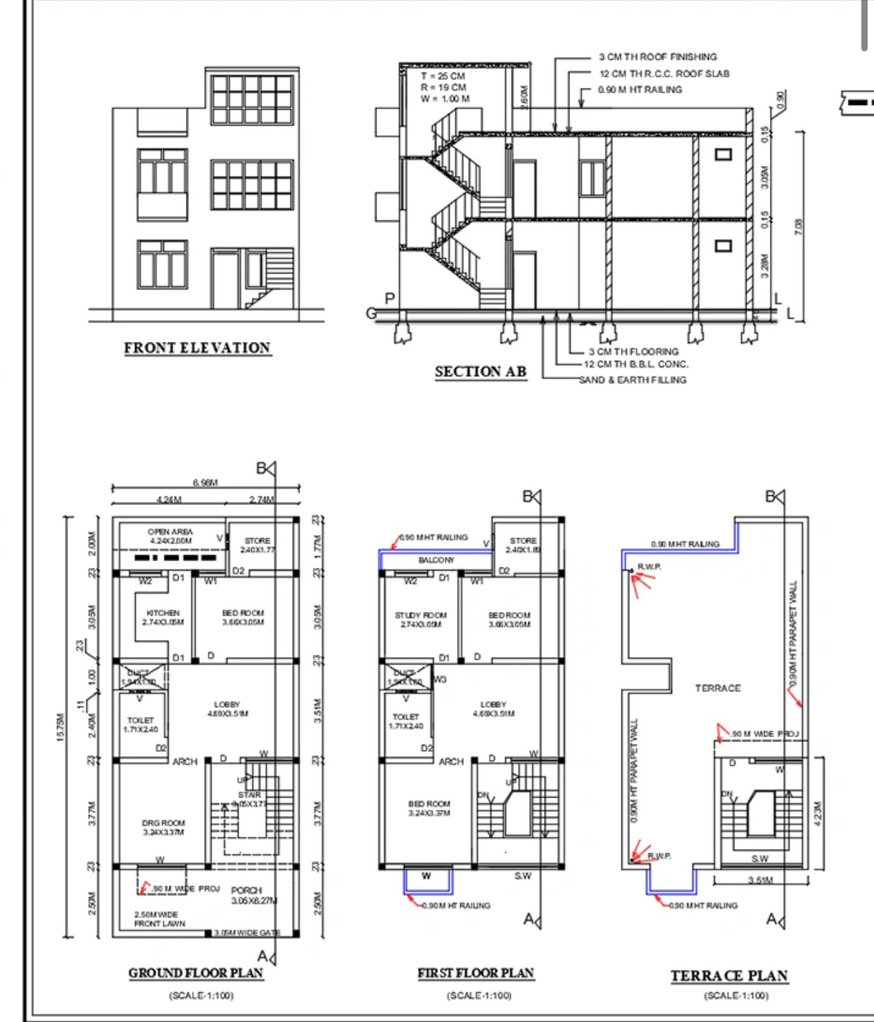 Solved FRONT ELEVATIONGROUND FLOOR PLANFIRST FLOOR | Chegg.com